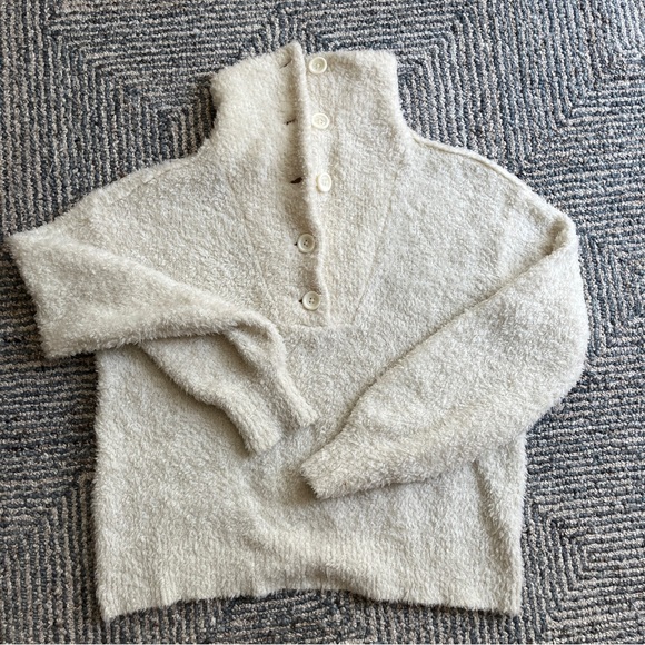 Skin | Sweaters | Skin Fuzzy Wool Sweater With Collar | Poshmark